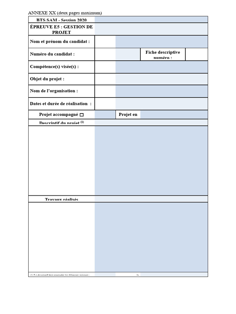 Fiche descriptive épreuve E5 BTS SAM | PDF | Ordinateurs | Technologie ...