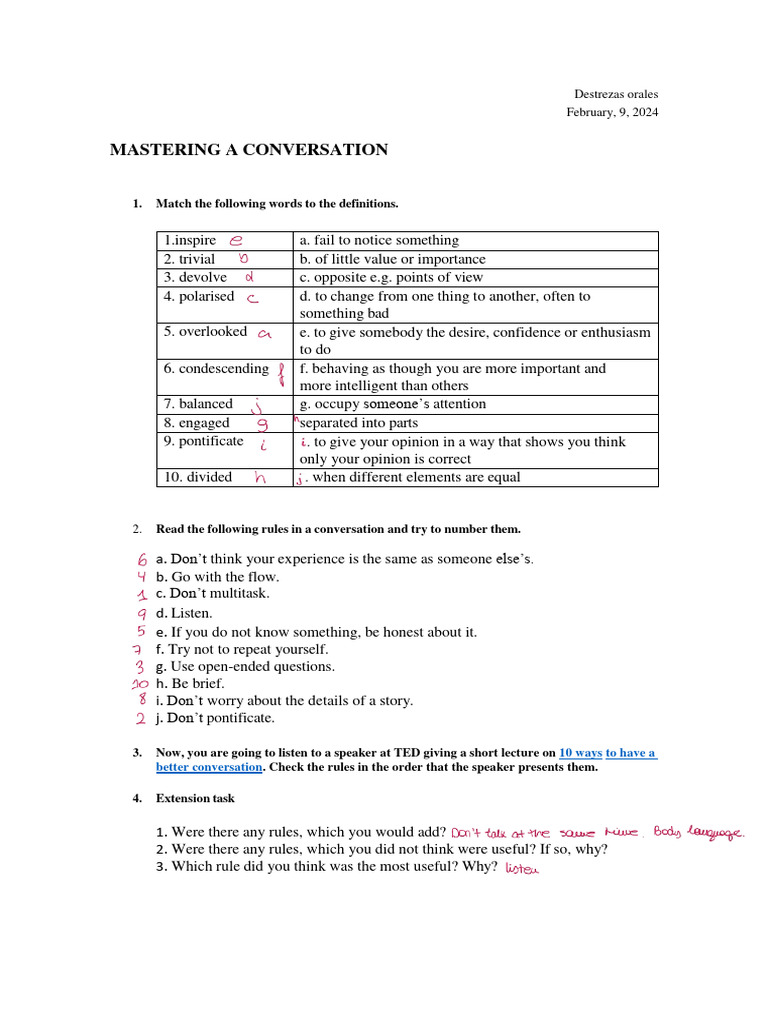 10 Rules for Better Conversations | PDF