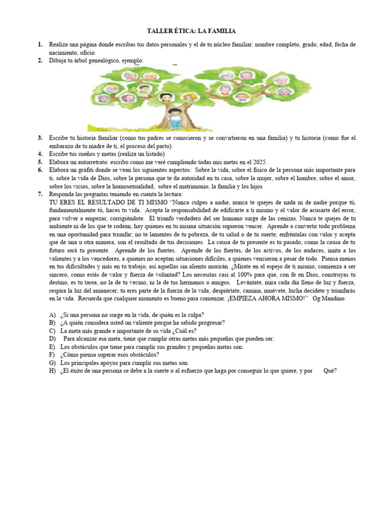 Guía 3 La Familia | PDF | Familia