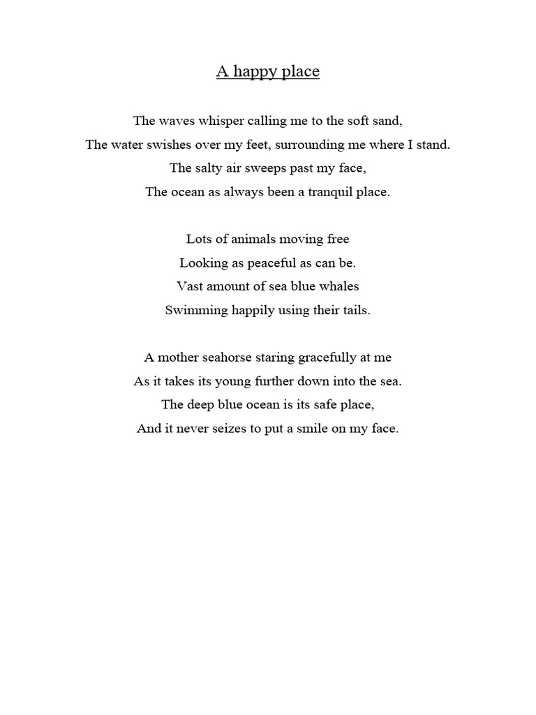 Tranquil Ocean Bliss Poem | PDF | Travel | Art