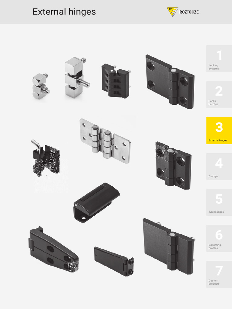 External Hinges Product Catalogue | PDF | Screw | Building Engineering