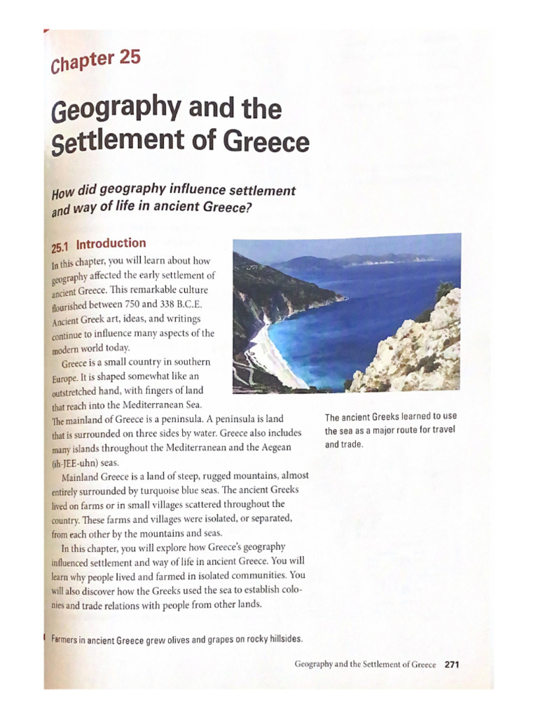 Geography and The Settlement of Greece | PDF