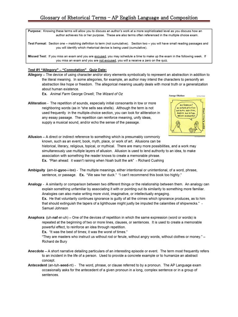 Rhetorical Terms List Updated 11 | PDF | Philosophy