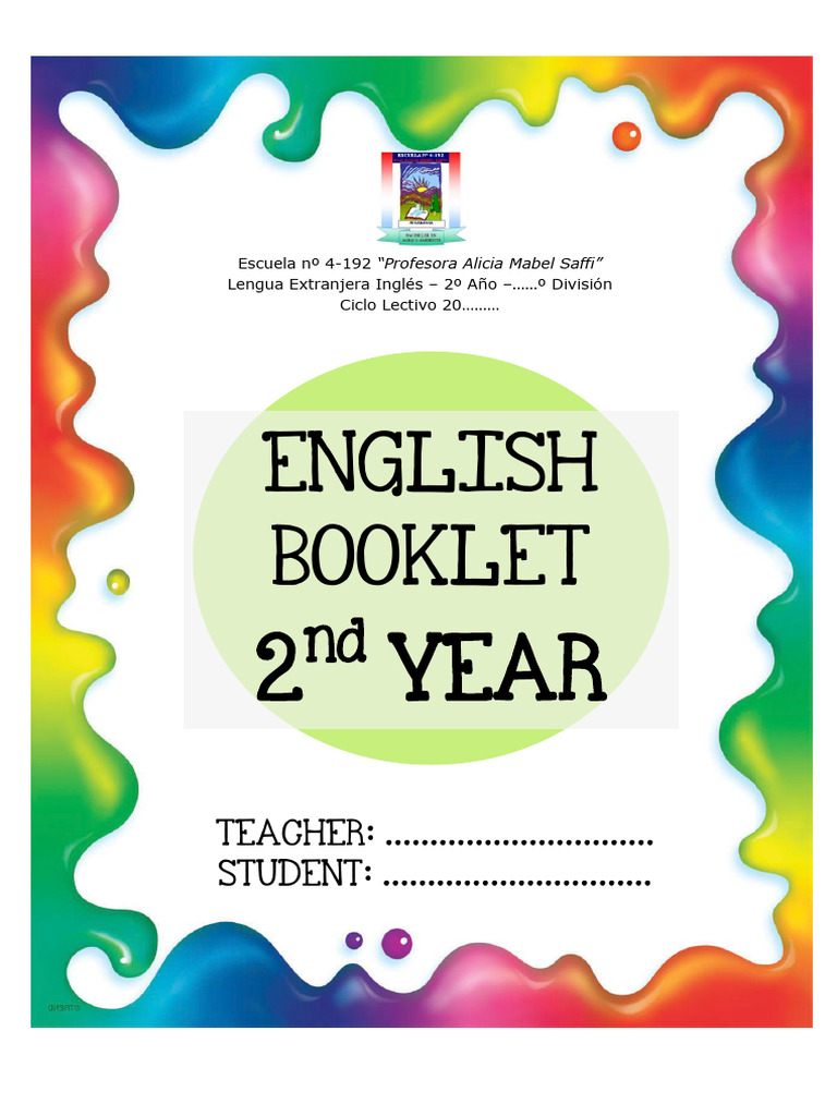 English booklet-2do-UNIT 1-Special Days | PDF | Evaluación | Salón de ...