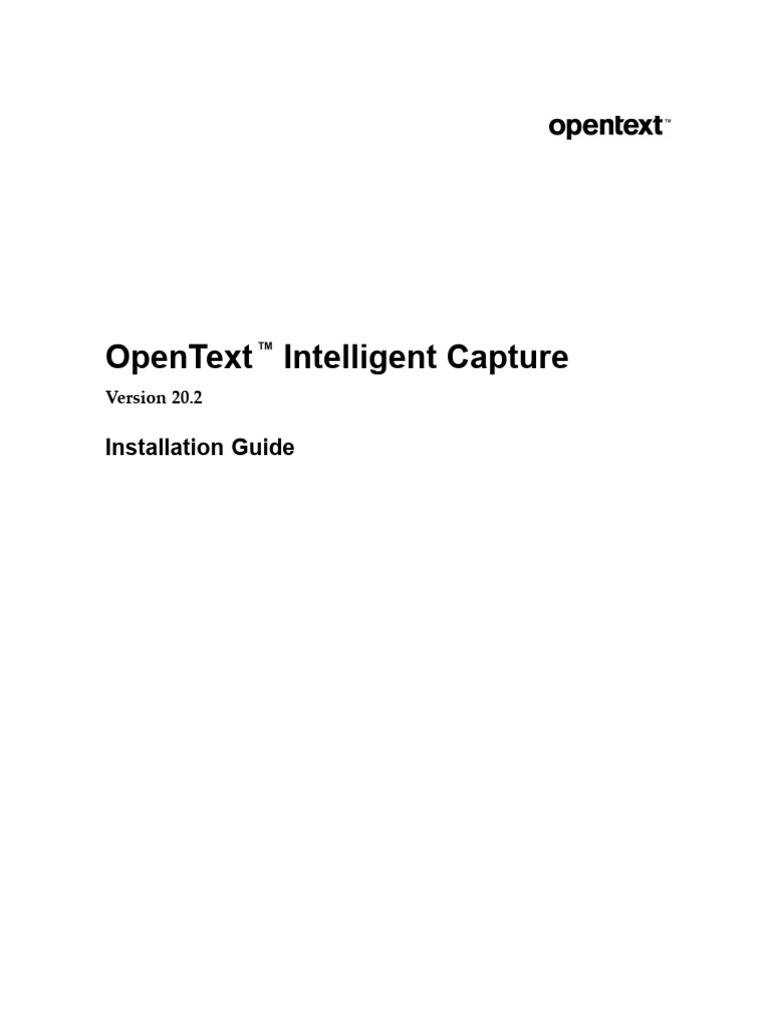 Intelligent Capture 20.2 Installation Guide | PDF | Databases ...