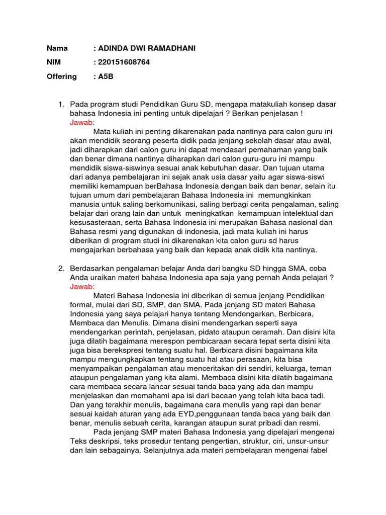 Adinda Dwi Ramadhani - A5b - 220151608764 | PDF