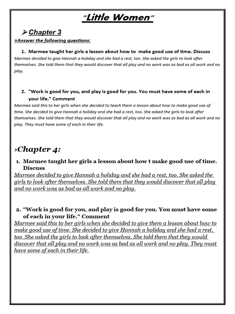Lessons on Time and Dreams in Little Women | PDF