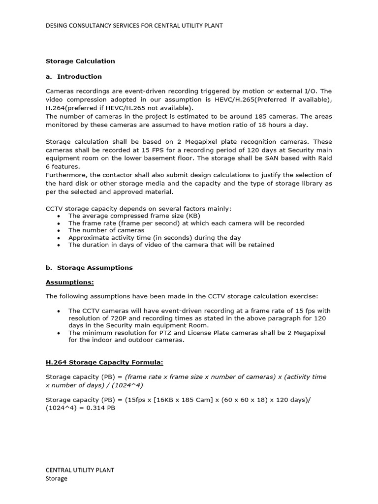 CCTV Storage MOI Submission | PDF | Frame Rate | Closed Circuit Television