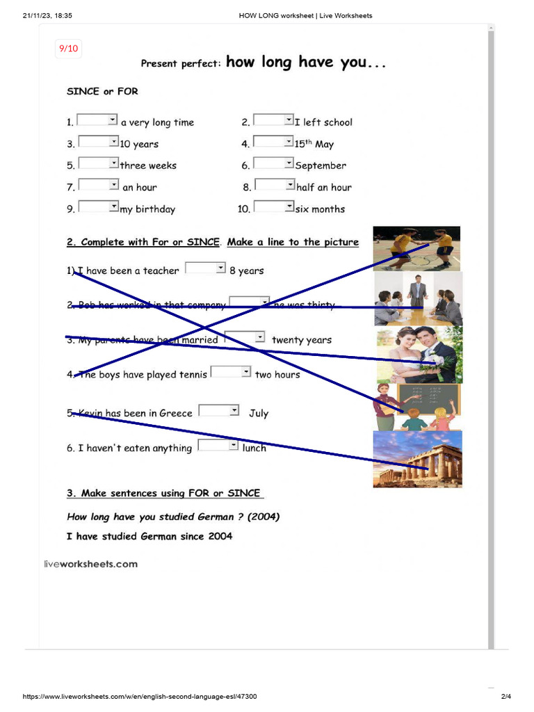 How Long Worksheet for ESL Students | PDF