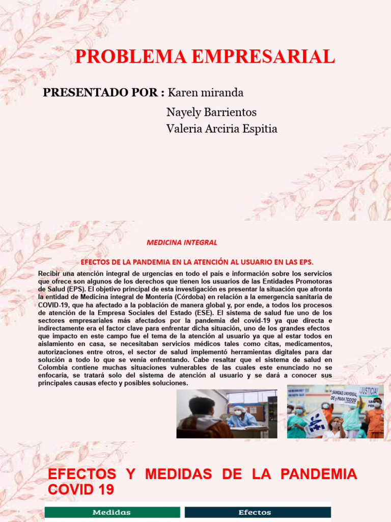 DIAPOSITIVAS PROBLEMA EMPRESARIAL Universidad | PDF
