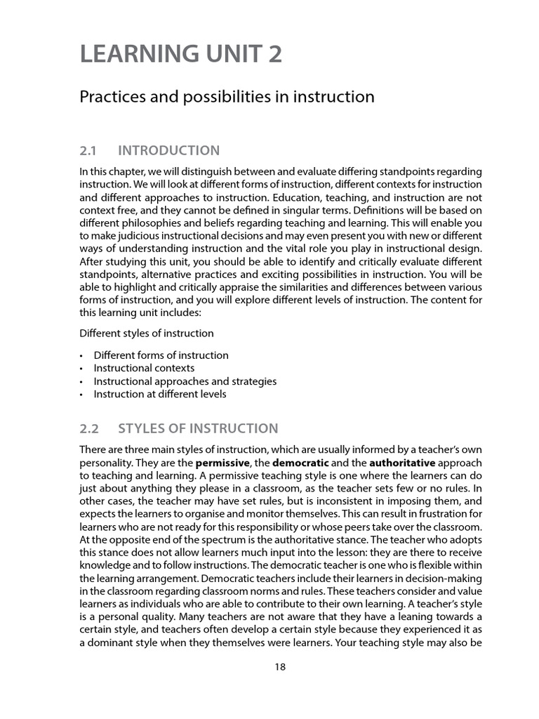 Learning Unit 2 | PDF | Constructivism (Philosophy Of Education) | Learning