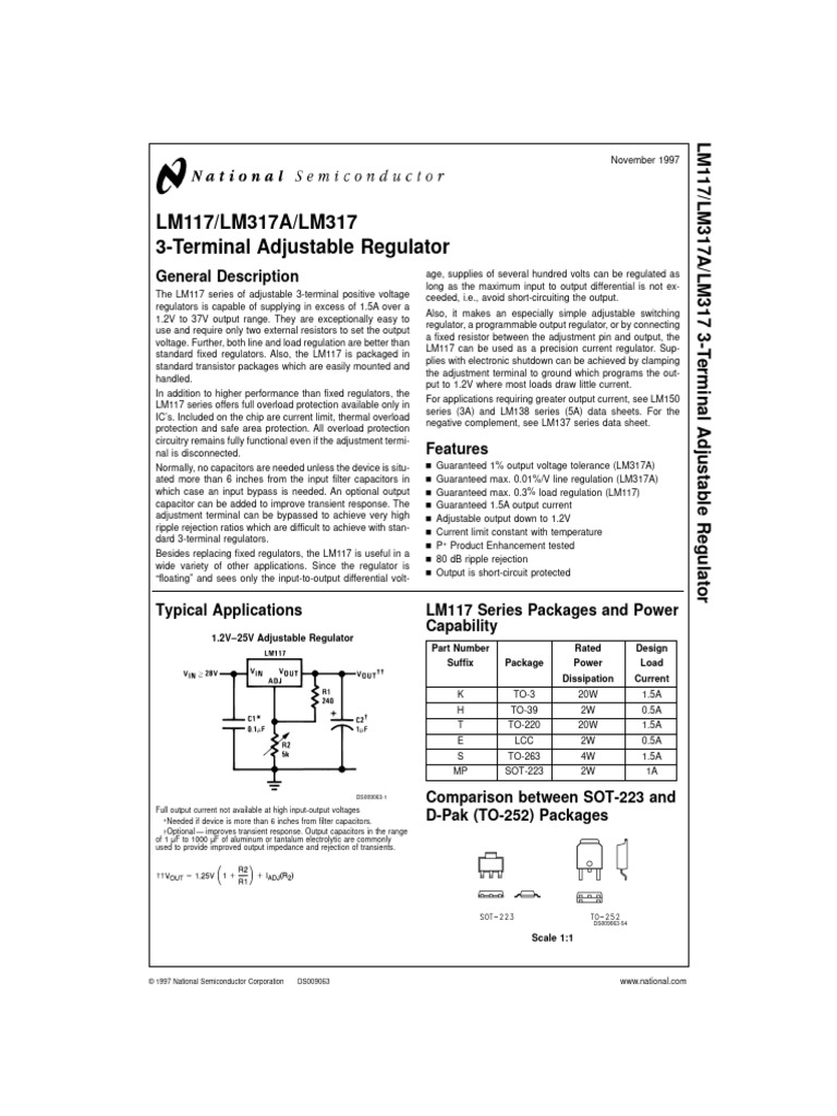 LM317 | PDF | Capacitor | Resistor