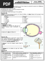 Contrôle SVT 3AC Semestre 2 | PDF | Nerf | Muscle squelettique