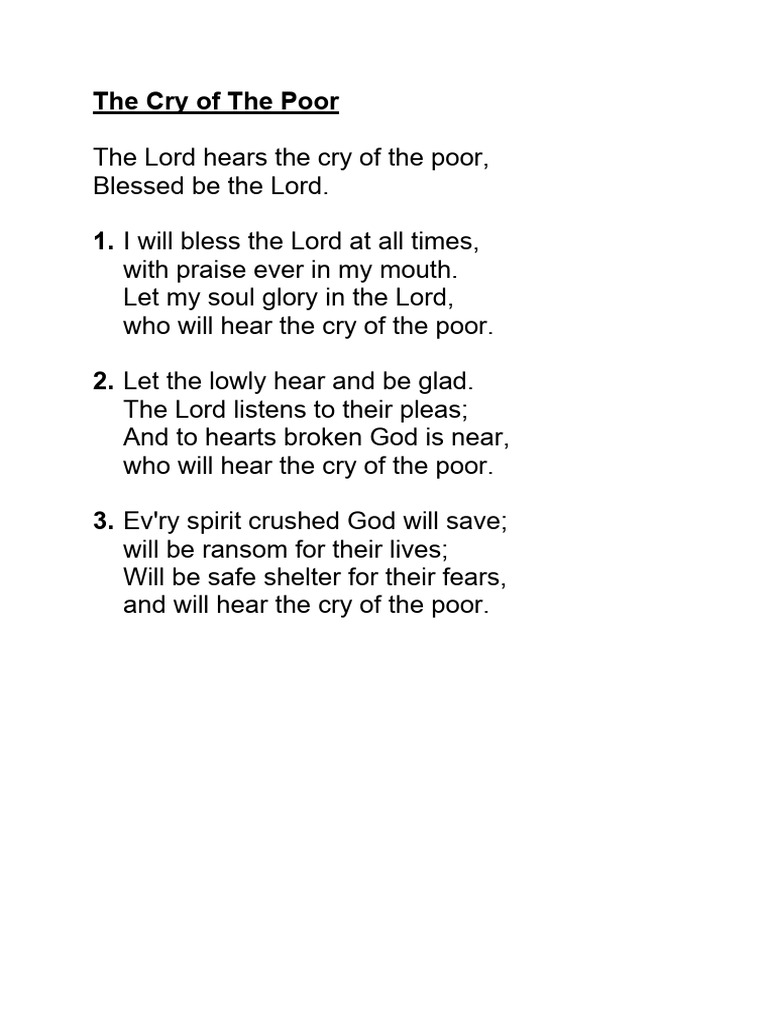 Cry of The Poor | PDF