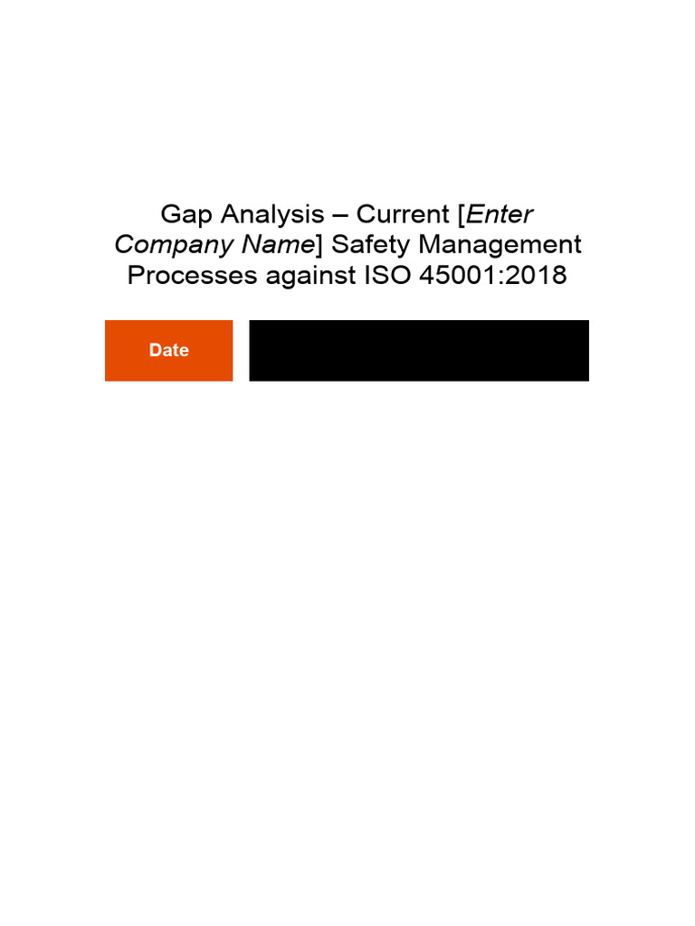 ISO 45001 Gap Analysis Checklist | PDF ISO 45001 Gap Analysis Checklist | PDF