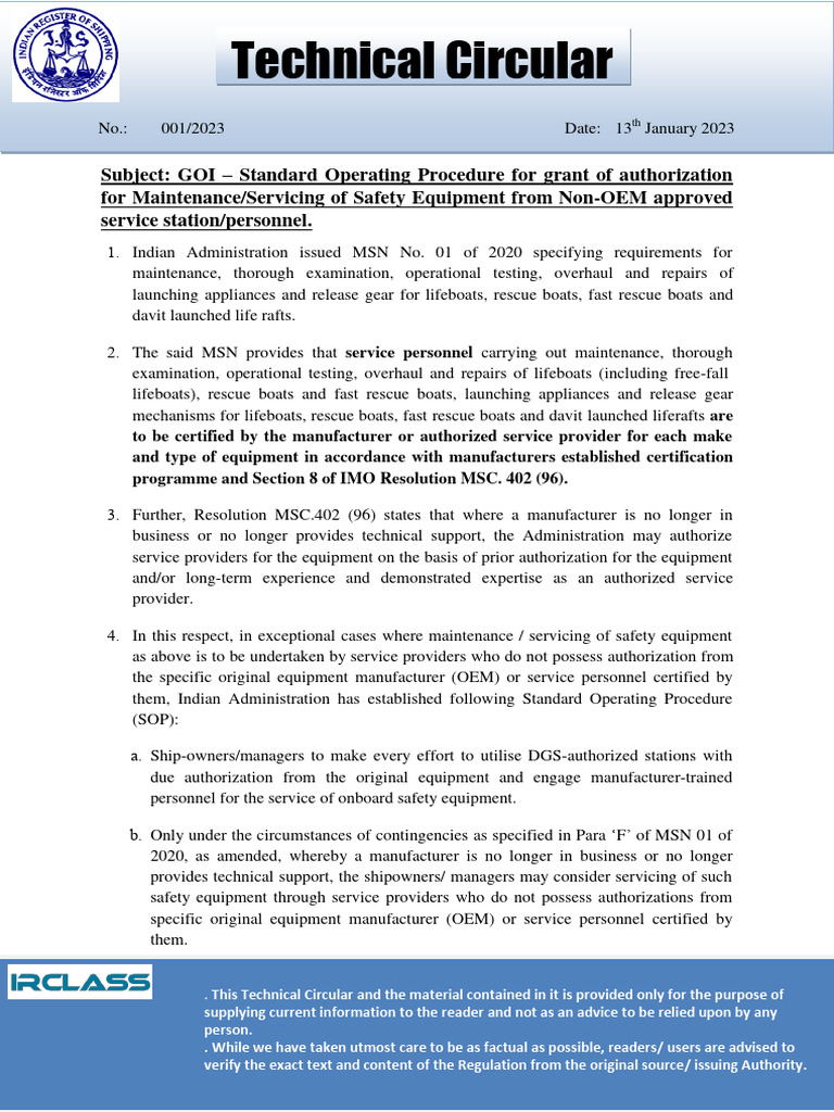 technical-circular-no-001 | PDF