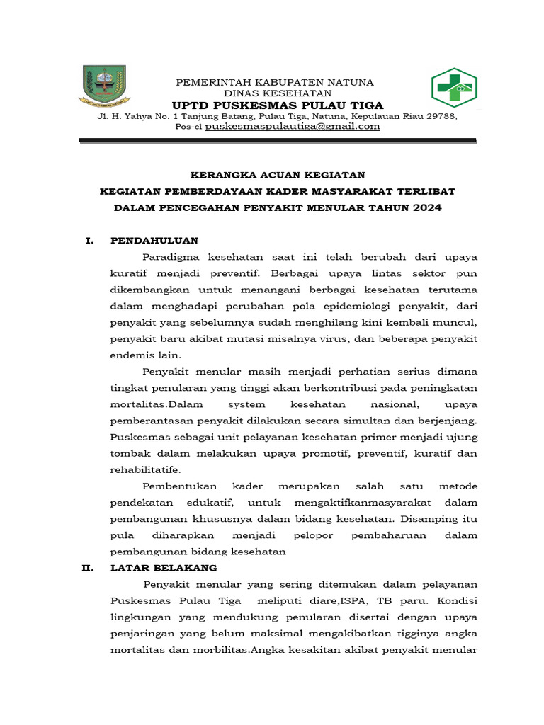 Pemberdayaan Kader Cegah Penyakit Menular | PDF