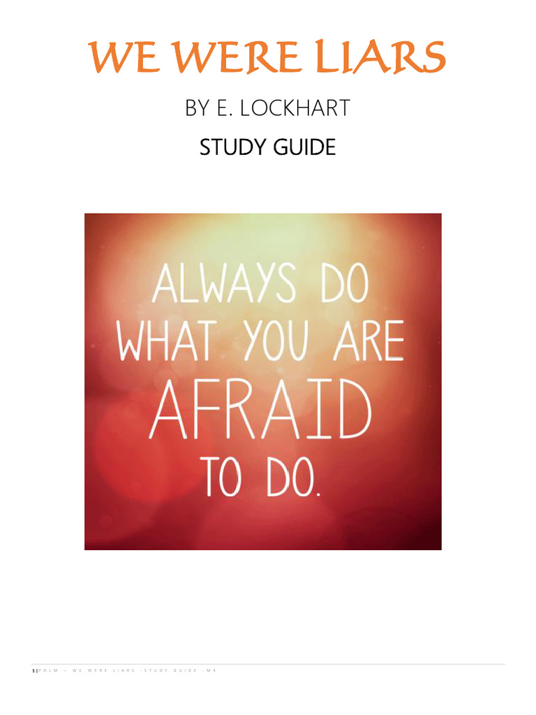 We Were Liars Study Guide | PDF | Language Arts & Discipline