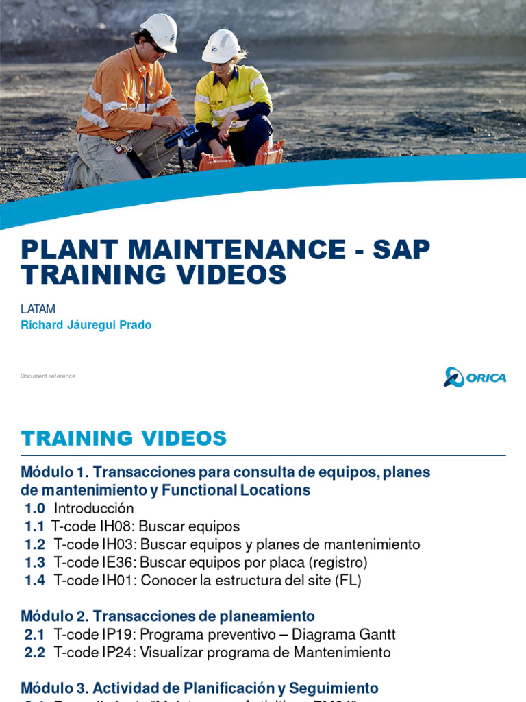 SAP PM - Training Videos | PDF