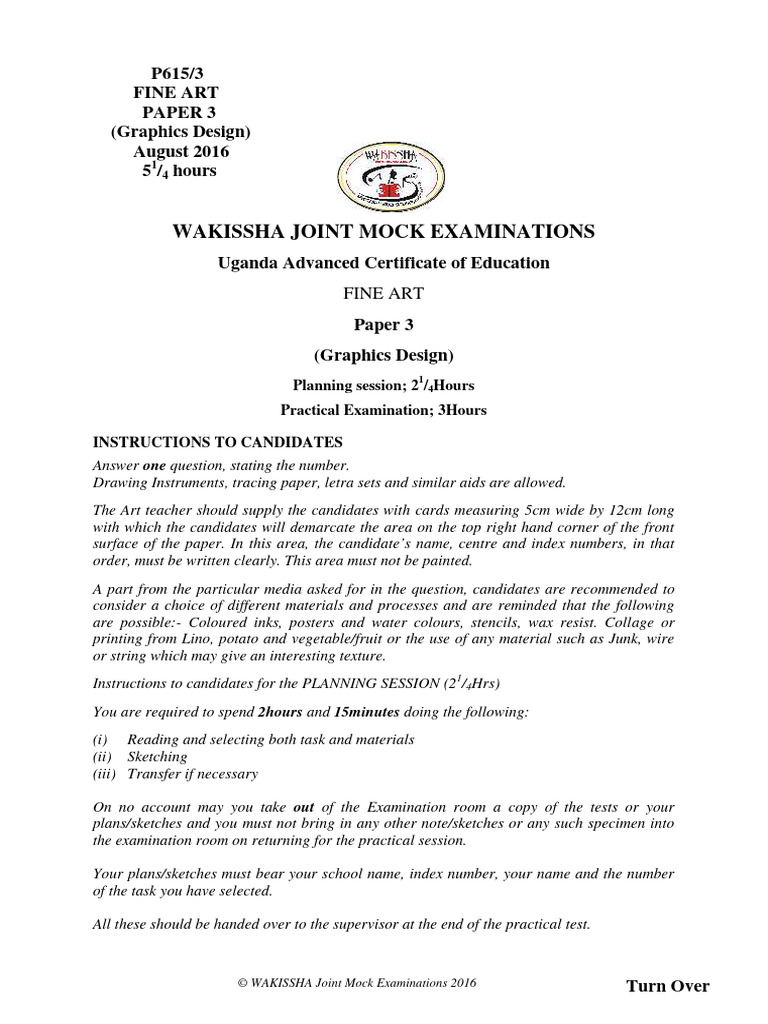 Wakissha Joint Mock Examinations Paper3 | PDF | Food And Drink | Foods Wakissha Joint Mock Examinations Paper3 | PDF | Food And Drink | Foods