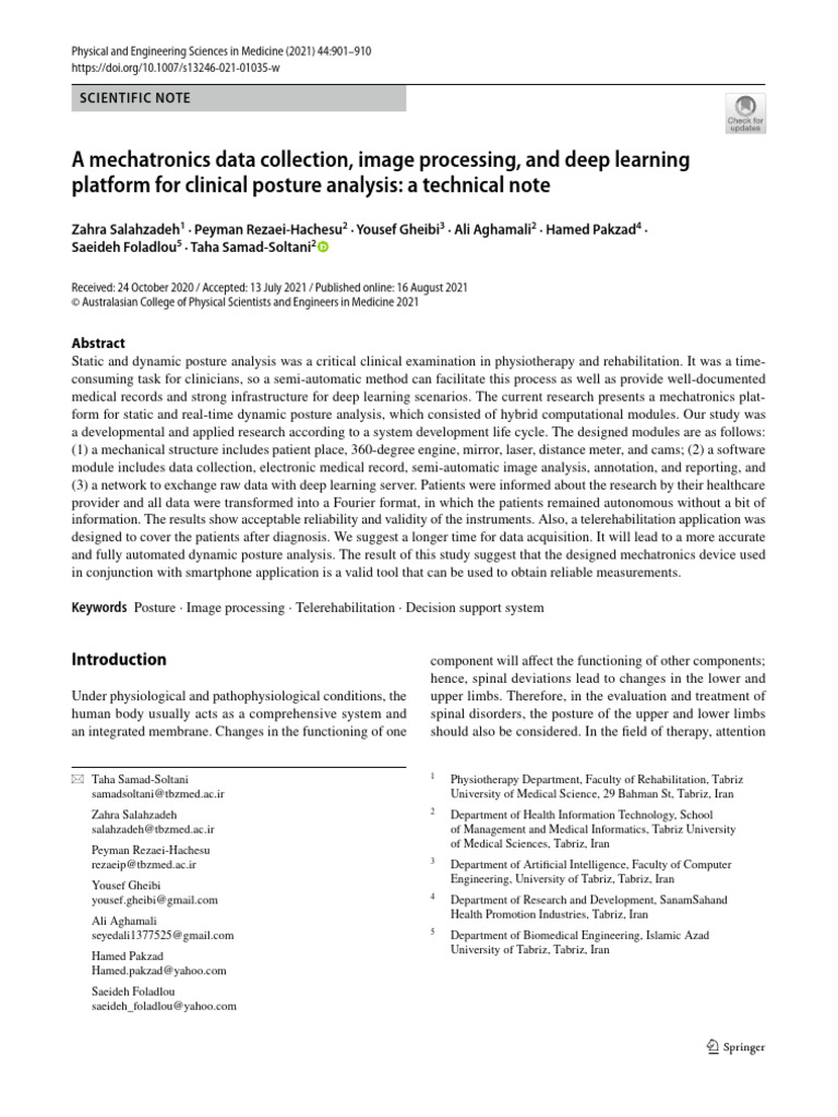 A Mechatronics Data Collection, Image Processing, and Deep Learning ...