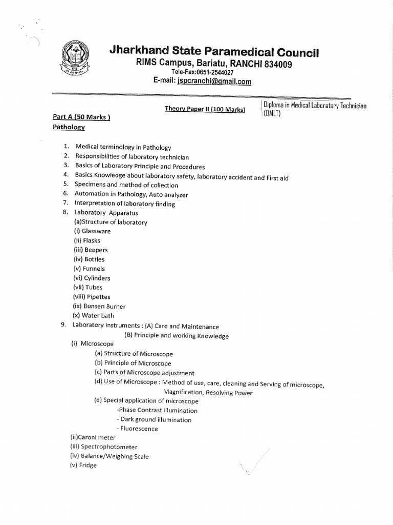 Diploma in DMLT | PDF