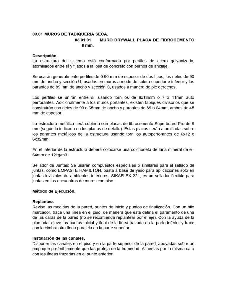 Ee - TT Drywall | PDF | Tornillo