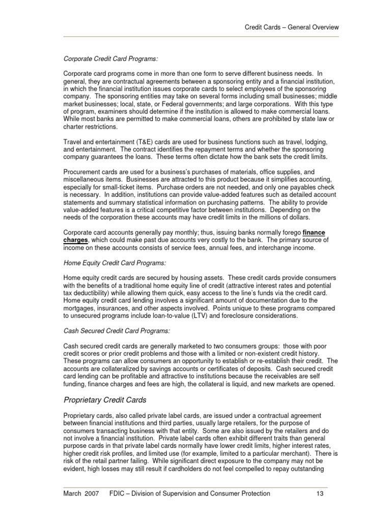 Corporate Credit Card Programs | PDF | Finance & Money Management | Credit