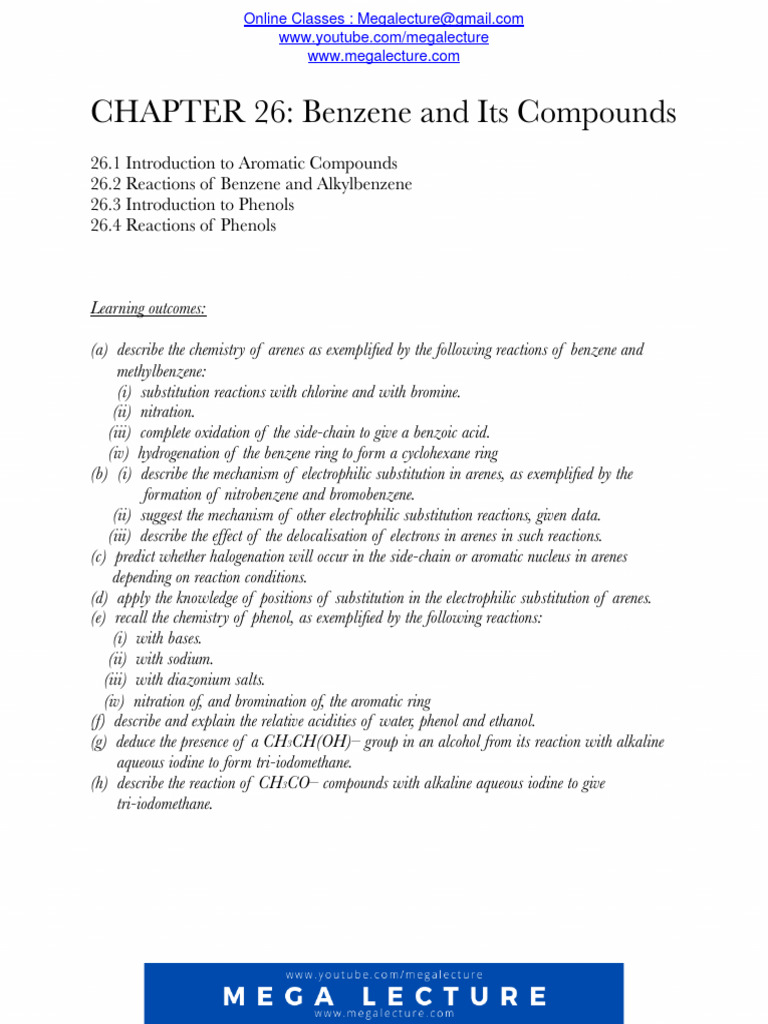 Chapter 26 Benzene and Its Compounds | PDF