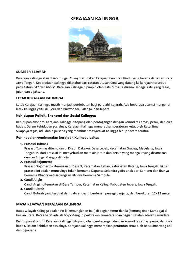 Dokumen (6) Kerajaan Kalingga | PDF