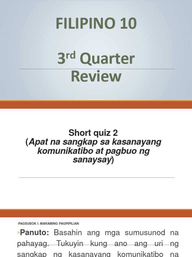 Review 3rd Quarter | PDF