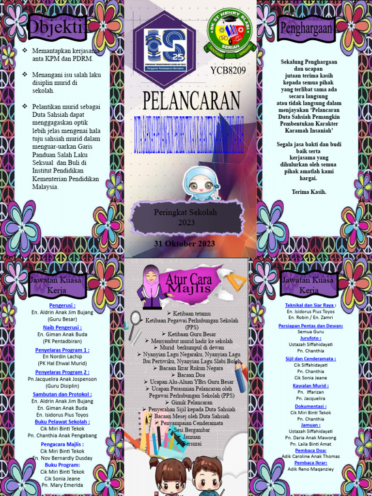 Buku Program Pelancaran Duta Sahsiah | PDF