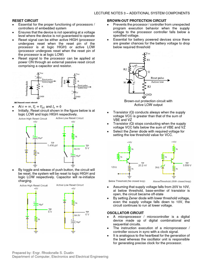 Lecture 3 - Additional System Components | PDF | Assembly Language | Microcontroller
