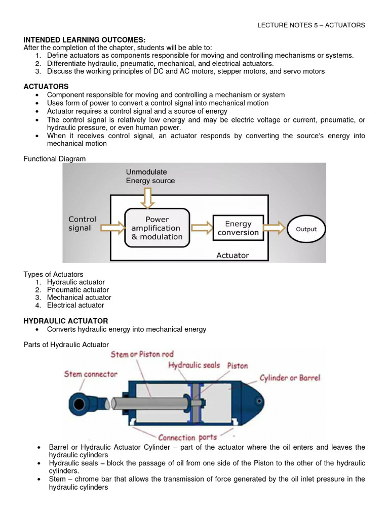 Actuators: A Student's Guide | PDF | Technology & Engineering