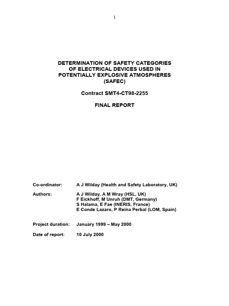 SAFEC Report N. SMT4-CT98-2255 - 2000 | PDF | Safety | Systems Engineering