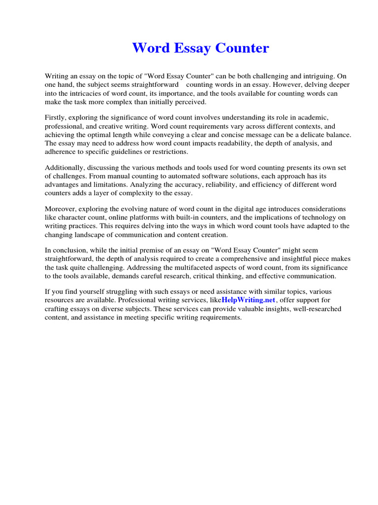Word Essay Counter | PDF | Coral Reef | Biodiversity