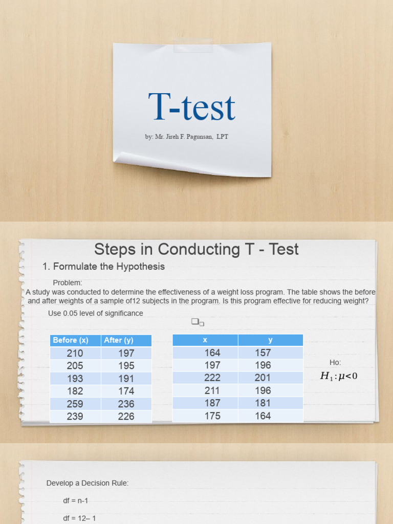 T Test | PDF