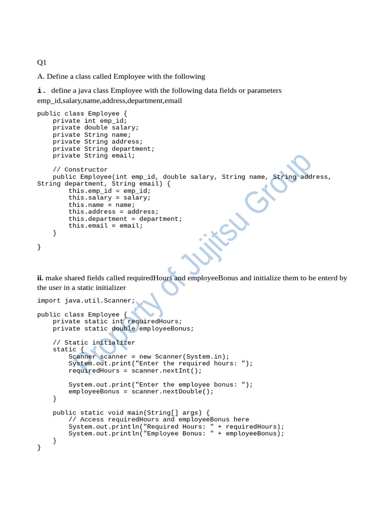 Ict 3309 | Download Free PDF | Constructor (Object Oriented Programming) | Programming