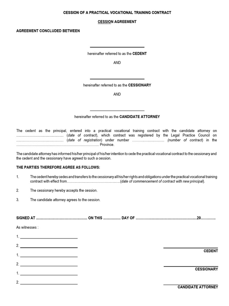 Cession Agreement and Affidavits - PVTC - 3 | PDF | Finance & Money ...