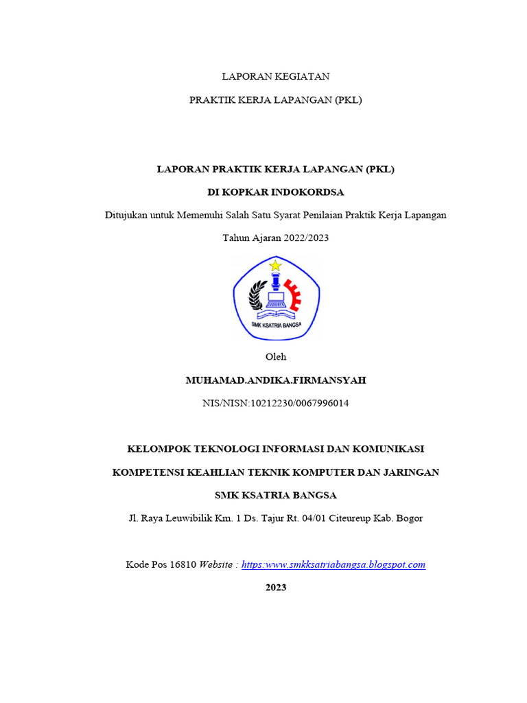 Laporan PKL | PDF