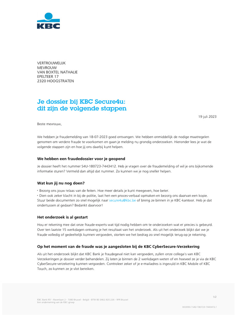 KBC Fraud Document | PDF