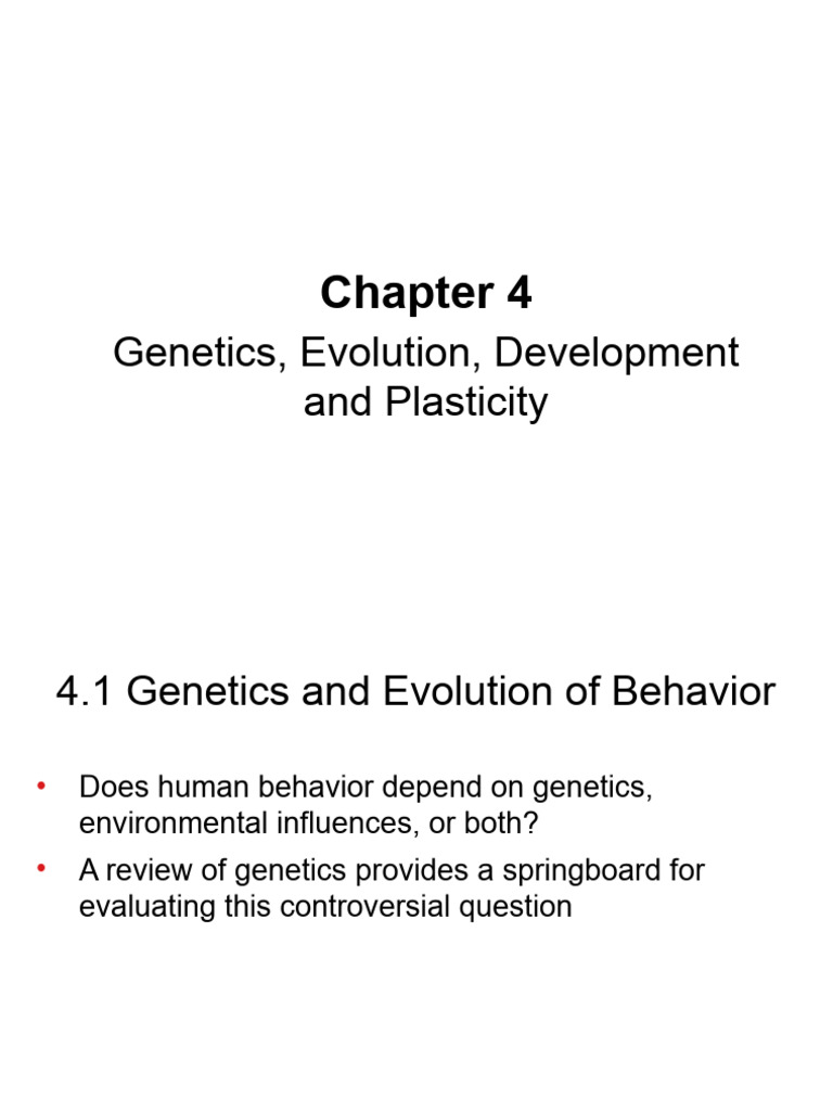 Genetics, Evolution, Development and Plasticity | PDF | Genetics | Neuron