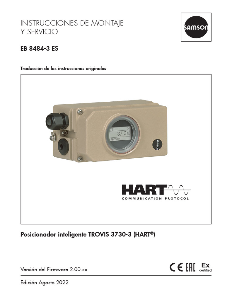 Posicionador Samson E84843es | PDF | Ingenieria Eléctrica | Ingeniería ...