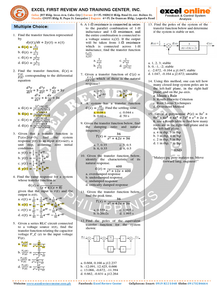 Ee Control Systems Handouts | PDF | Teaching Methods & Materials ...