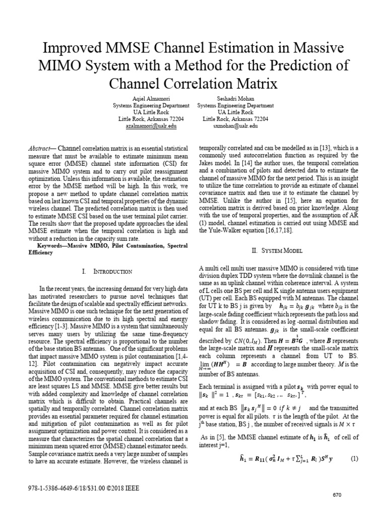Almamori 2018 | PDF | Mimo | Telecommunications Engineering