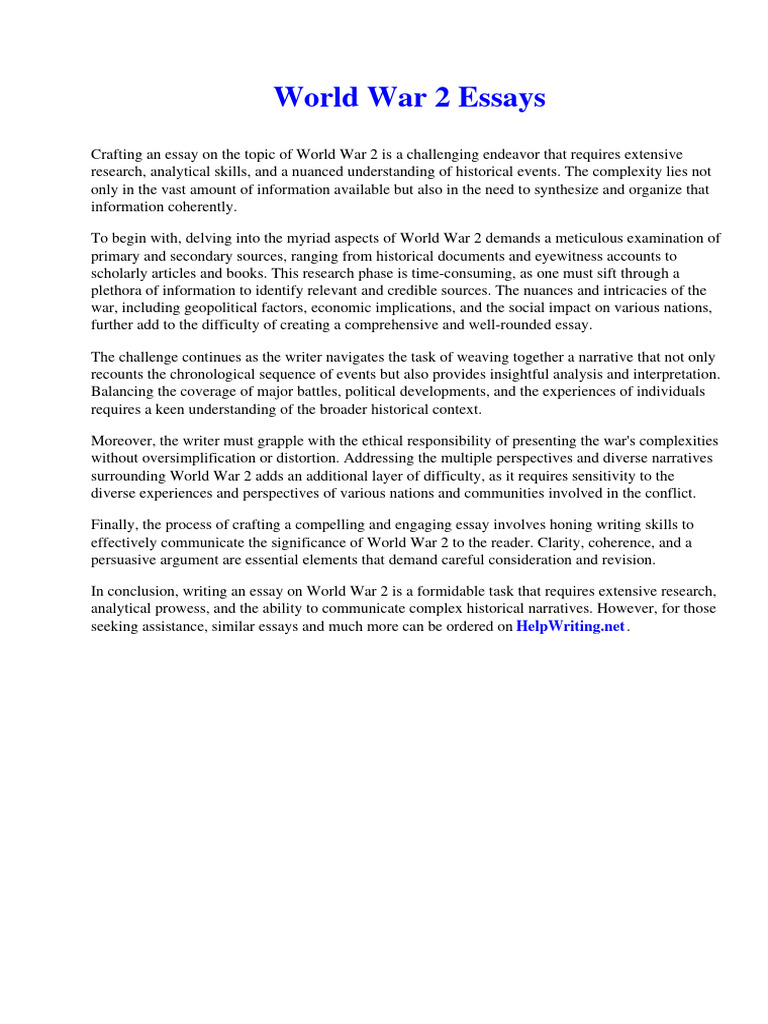 World War 2 Essays | Download Free PDF | Wars Of The Roses | House Of York