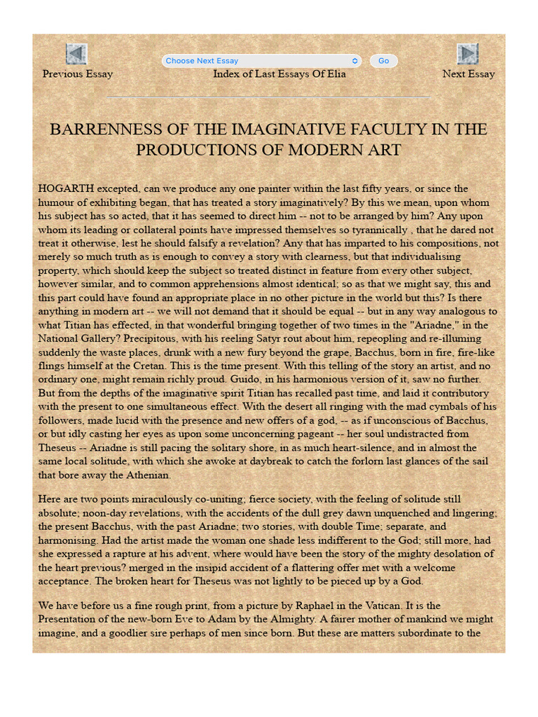 Modern Art's Imaginative Deficiencies | PDF | Don Quixote