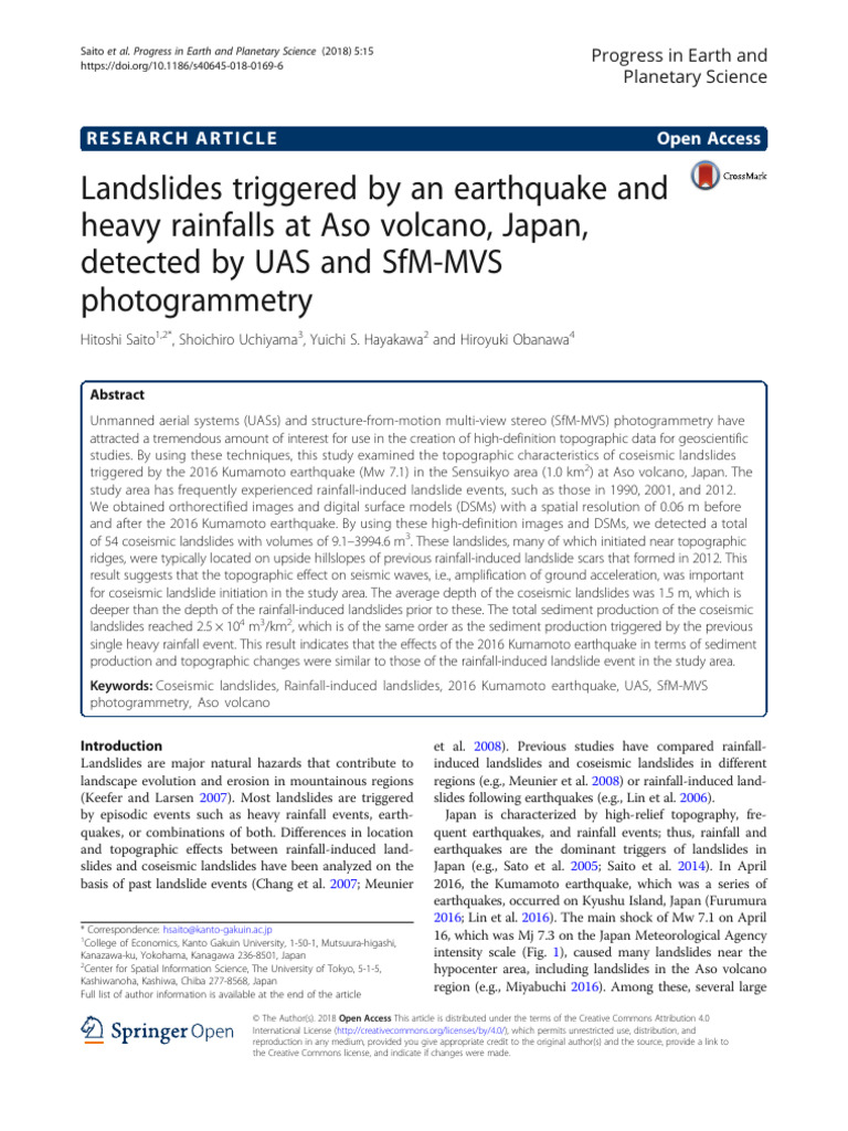 Saito2018 Soil Dynamics | PDF | Landslide | Earthquakes