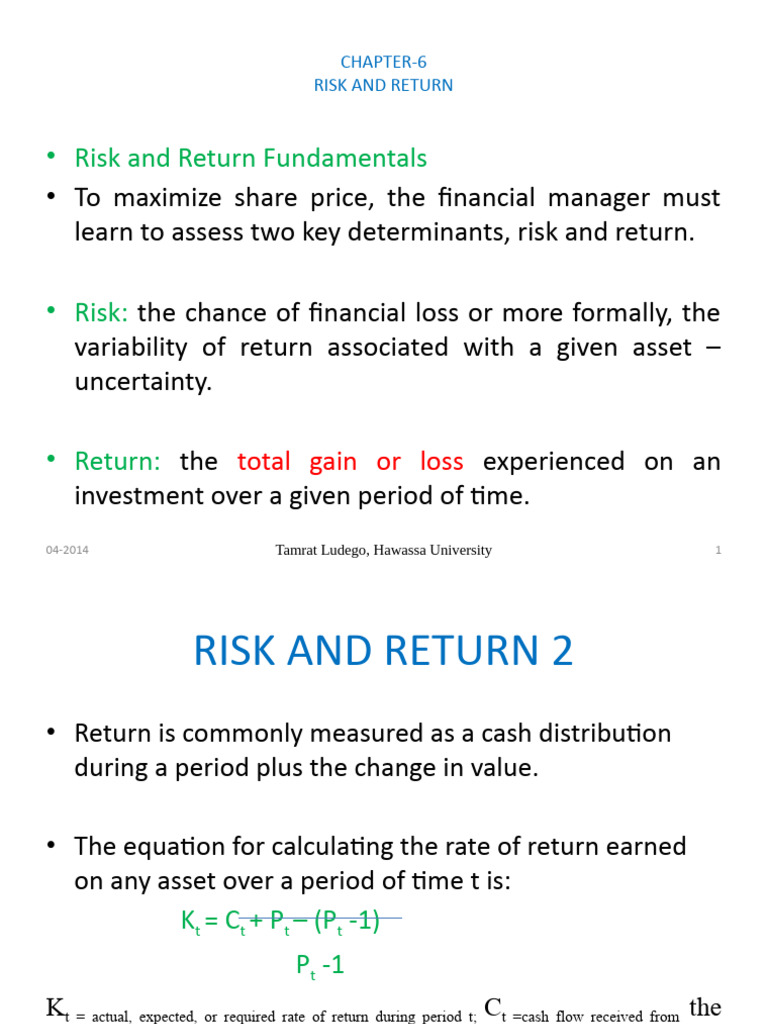 Chapter 6 | PDF | Financial Risk | Risk