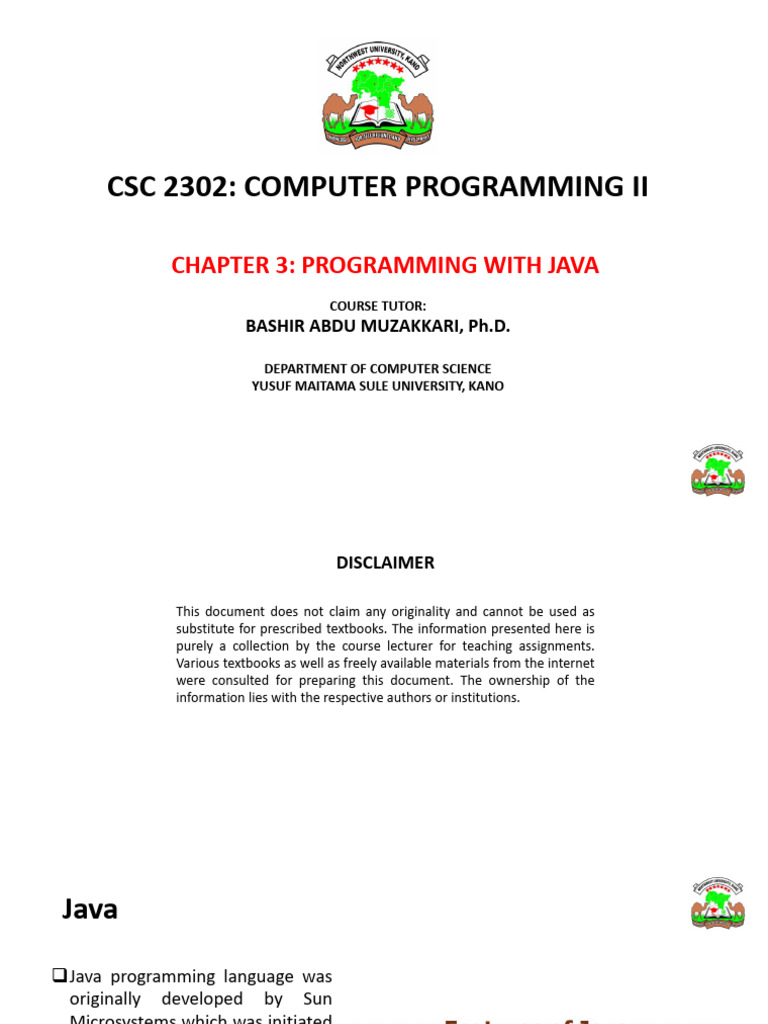 Java Chapter3 Lecture Notes Pdf Java Programming Language Variable Computer Science 6094